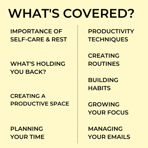 PRODUCTIVITY & TIME MANAGEMENT GAME PLAN